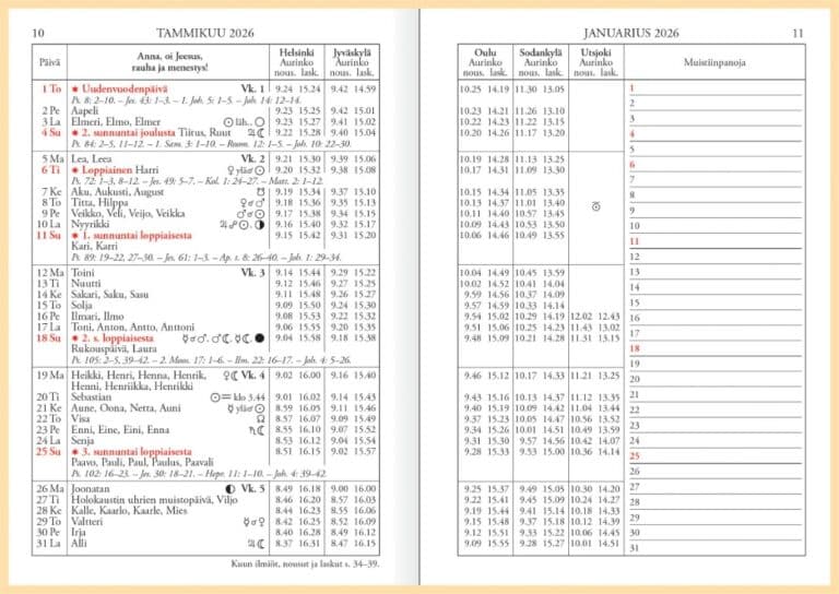 Yliopiston almanakka 2026 pieni - 6438260045655 - Kansallinen Kirjakauppa